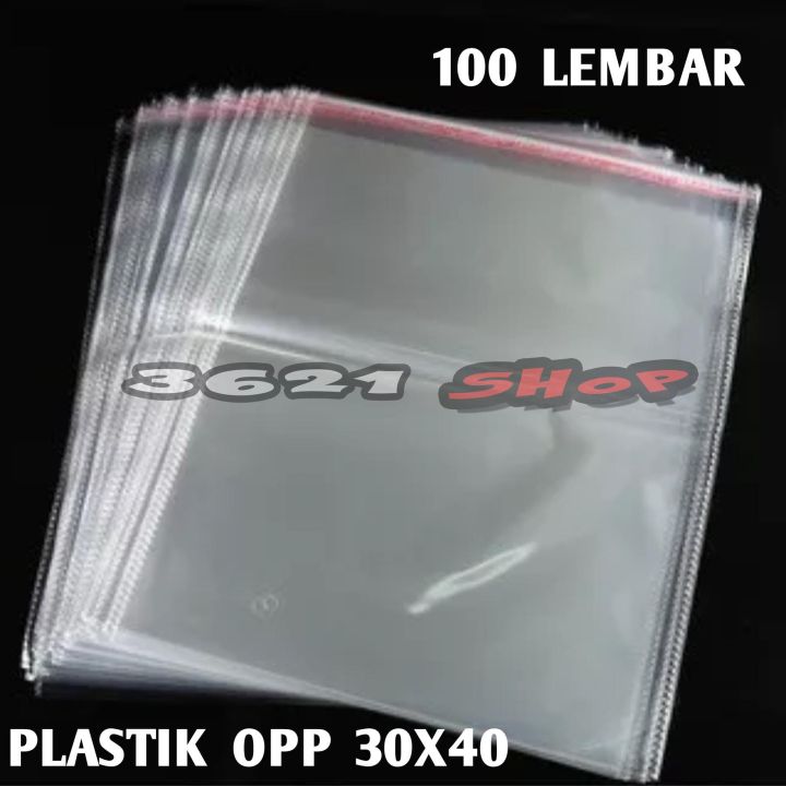 100 lembar plastik OPP 30X40/opp murah/plastik opp grosir/platik opp ...