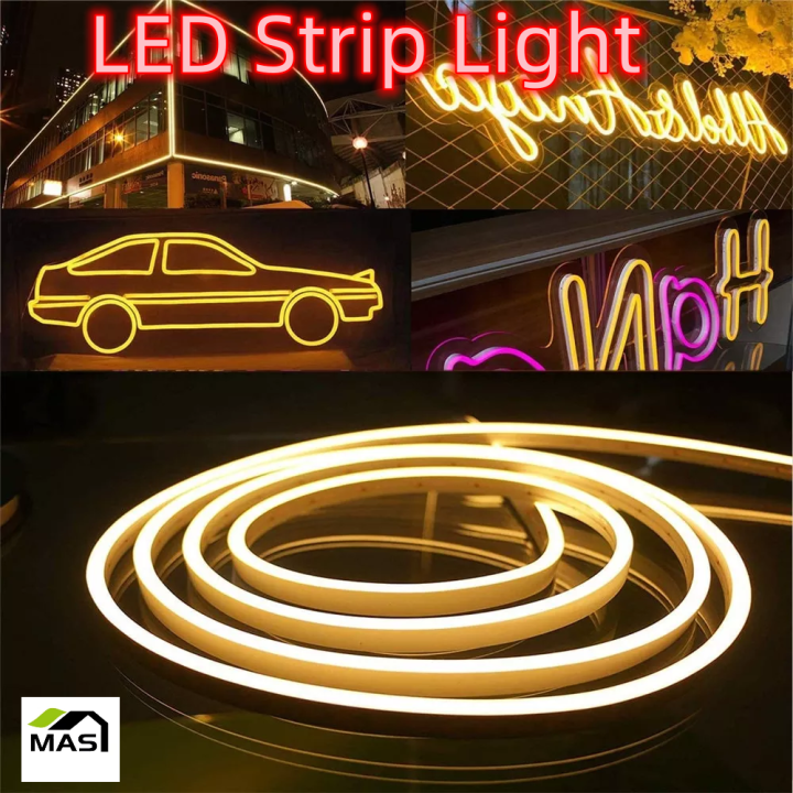 MAS GOODS Neon LED Strip Light CUSTOM SIZE (per meter) 220V neon Lights ...