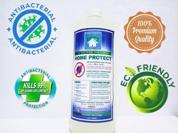 Home Protect 1 Liter bacto Zero Fresh Scent Anti bacterial Anti -Virus Anti-Microbial Solution ...