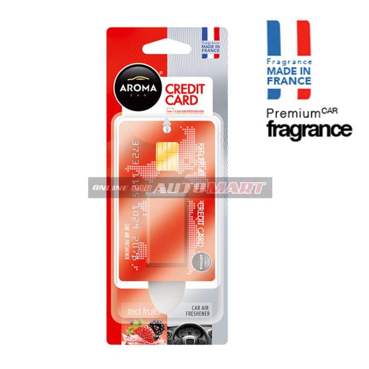 AROMA CAR CREDIT CARD (RED FRUIT FLAVOR) CAR AIR FRESHENER - 4ML | Lazada