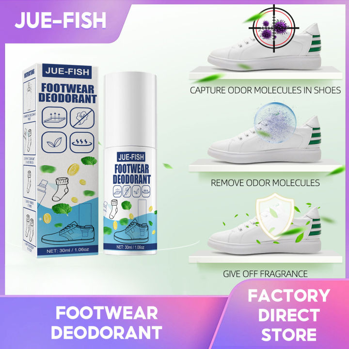 Jue-Fish Shoe Deodorizer Antibacterial Spray Shoe Socks Foot Deodorant ...