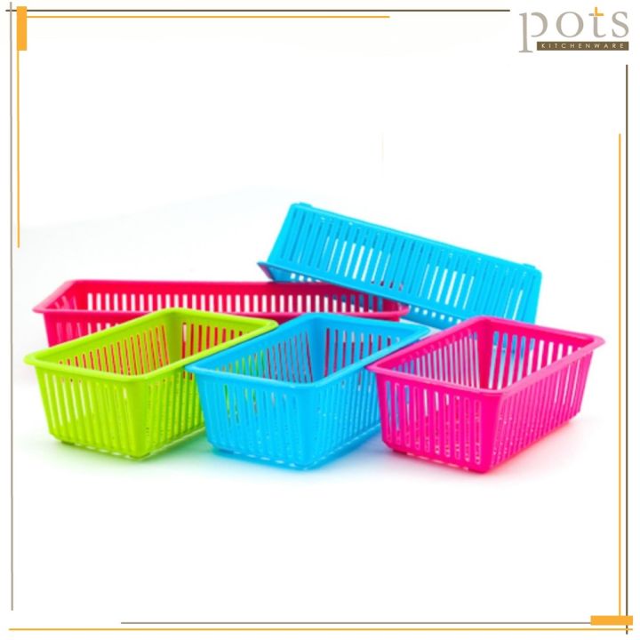 3pcs Best Ware Plastic Rectangular Stackable Basket Storage Cutlery ...