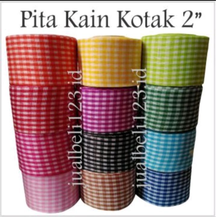 Pita Motif Kotak 5cm atau 2 inch | Lazada Indonesia