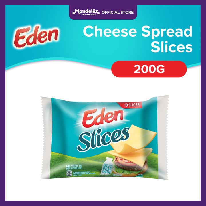 Eden 10 Slices - Processed Filled Cheese Spread 200g for Sandwiches ...