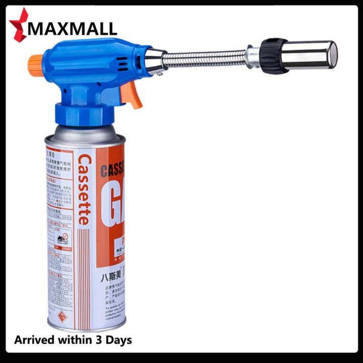 Portable Camping Butane Flame Torch Flamethrower for Cooking Welding ...