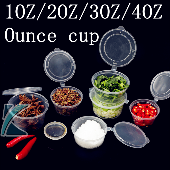 100pcs Ounce cup 1oz/2oz/3oz/4oz Microwavable Cup with lid Sauce ...