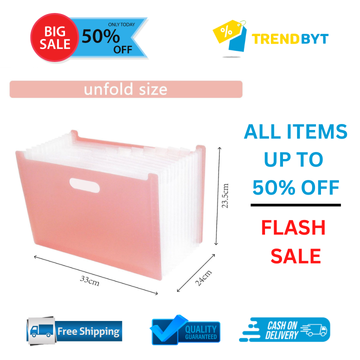 TRENDBYT - A4 Size File Organizer with 13 Expandable Compartment ...