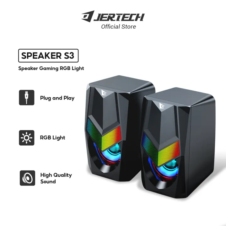 JERTECH Speaker Gaming S3 Komputer/Laptop/Handphone With Audio Output ...