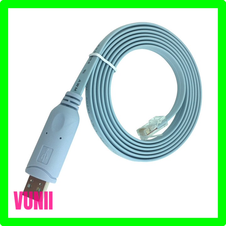 VUNII USB Extension RJ45 Console Cable USB to RJ45 PL2303 Chip+RS232 ...