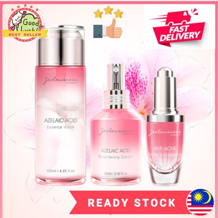 【煥膚淨白三步驟💕】Jealousness Azelaic Acid 婕洛妮絲杜鵑花酸亮白化妝水120ml+杜鵑花酸亮白精華30ml+杜鵑花酸白CC精華乳60ml | Lazada
