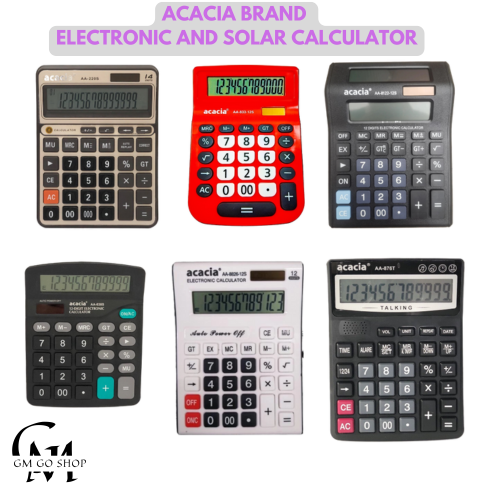 Acacia Electronic and Solar Calculator Digitals Office/Study Calculator ...