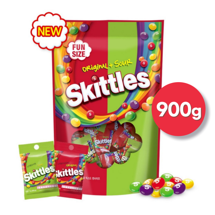 SKITTLES Original & Sour Mixed 900g (60 Mini Packs) | Fruity Chewy ...