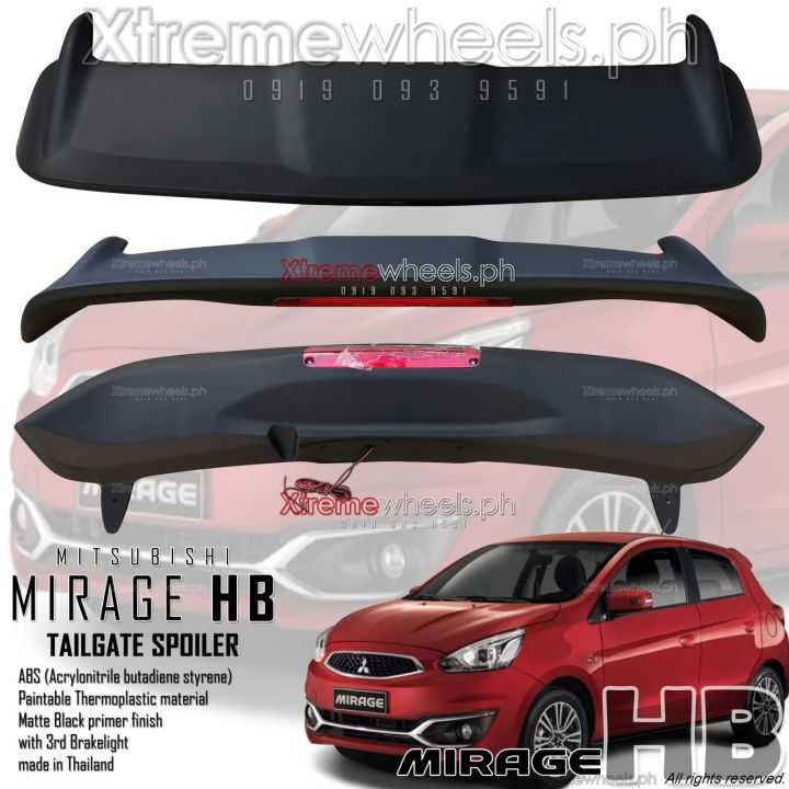 Mitsubishi Mirage Hatchback 2013 to 2025 Rear Spoiler No paint ...