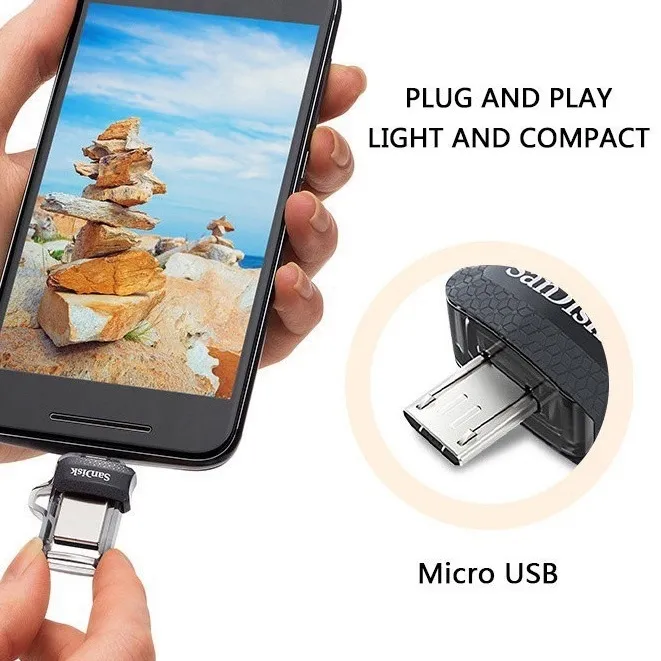Flash disk drive แฟลชไดร์ 2 อิน 1 OTG USB & Micro usb แฟลชไดร์ OTG ...