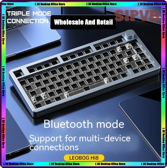 SIPVB Leobog Hi8 Mechanical Keyboard Aluminum Kits Multifunctional Knob ...