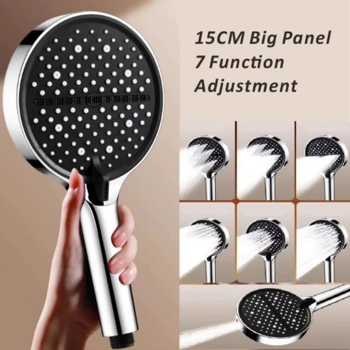 JURHOMIE High Pressure Shower Head 15CM Large Panel Bathing Showerhead ...