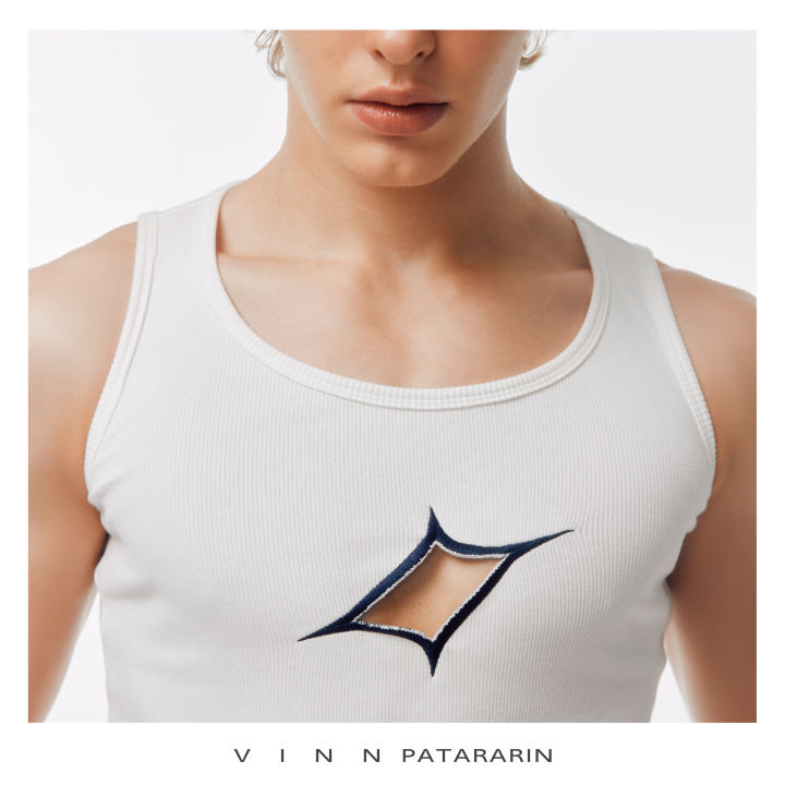 Vinn Patararin - Tank top cut out เสื้อกล้าม ฉลุลาย Unisex | Lazada.co.th
