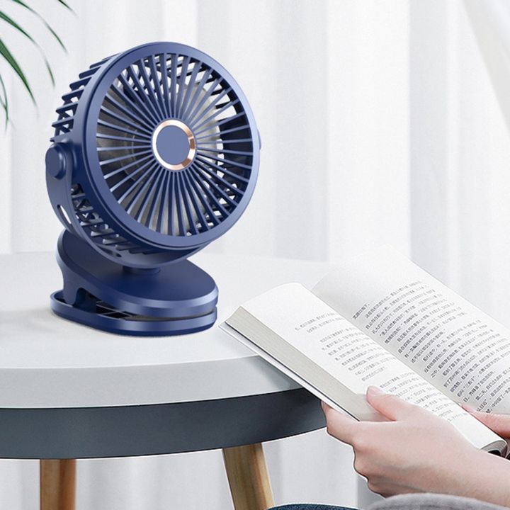 10000mAh Clip Fan 4 Speeds Hands Free USB Powered Low Noise Chargeable ...