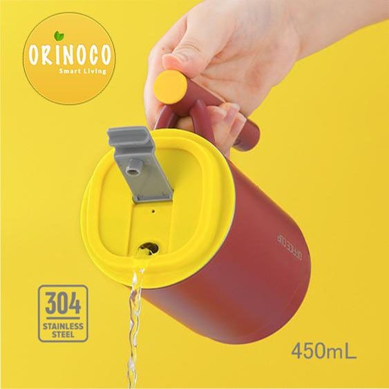 Orinoco Mug Cangkir Snless OR-3024 With Water Vent Hole 450 ML Gelas ...