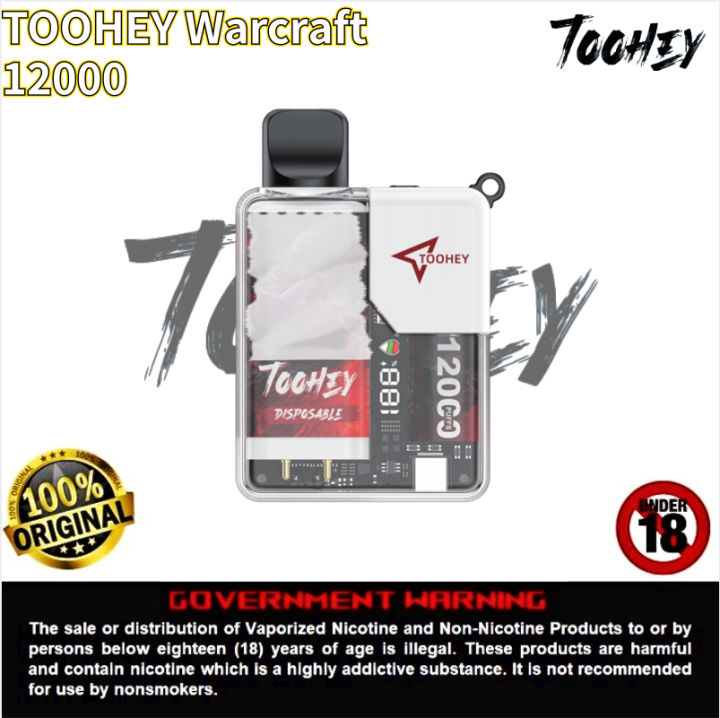 TOOHEY Warcraft 12000 PUFFS Disposable VAPE Legit 20ml | Lazada PH