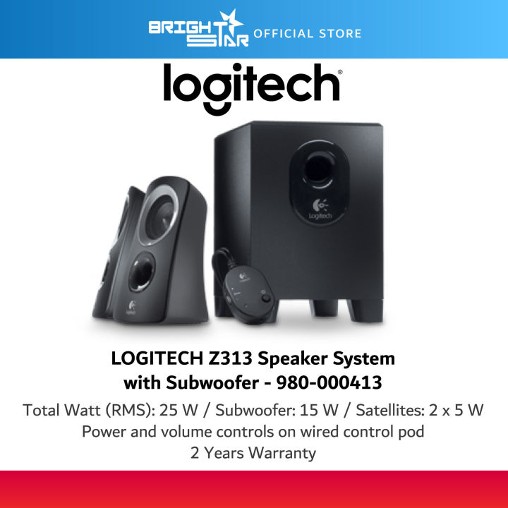 LOGITECH Z313 Speaker System with Subwoofer - 980-000413 | Lazada