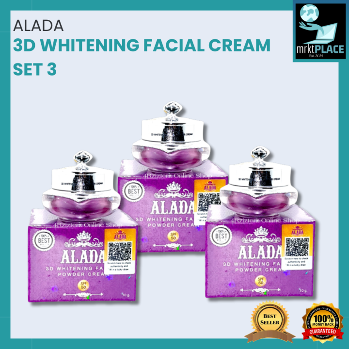 SET OF 3 ALADA 3D MIRACLE CREAM 100% Authentic Original Whitening I ...