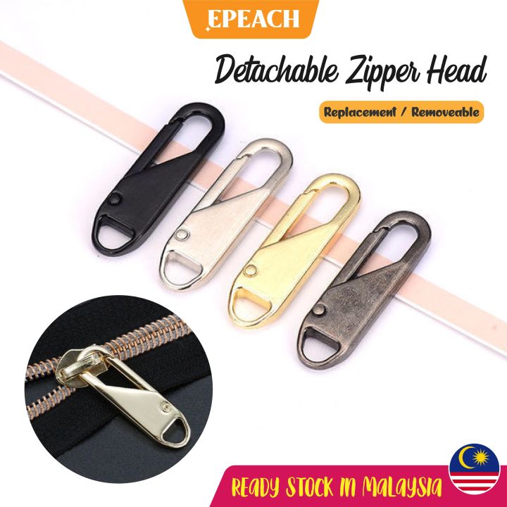 epeach Kepala Zip Detachable Removable Zipper Zip Head Puller Tab ...