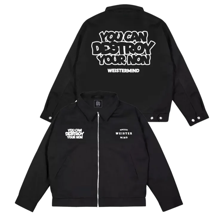 Weister Work Jacket Boxy Hitam - Yourself | Lazada Indonesia
