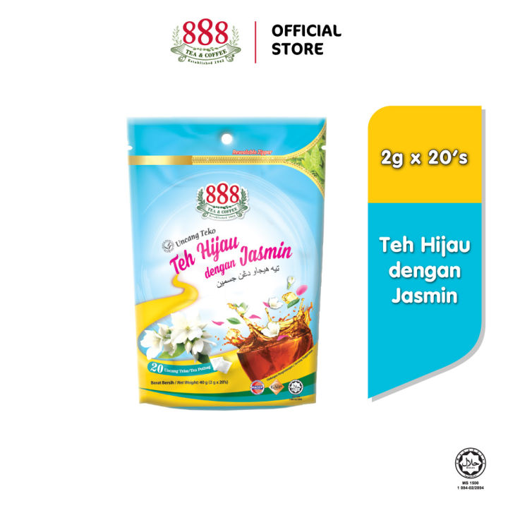 888 Green Tea with Jasmine Pot Bag (2g x 20s) | Lazada