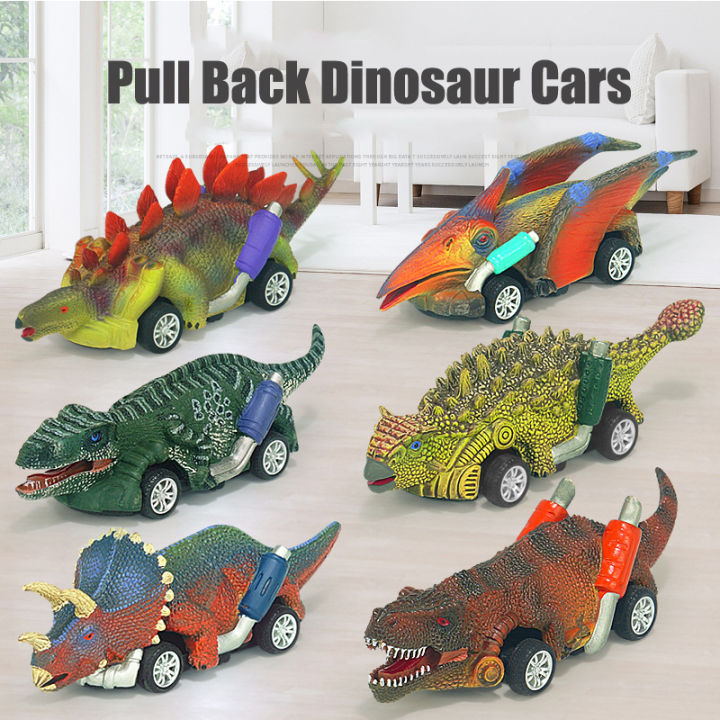 Dinosaur Toys Car for Kids Boys 3 4 5 Years Old 6 Pack Jurassic ...