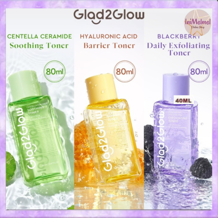 Glad2Glow Centella Ceramide Soothing Acne Cica Toner Wajah 80ml | Lazada Indonesia