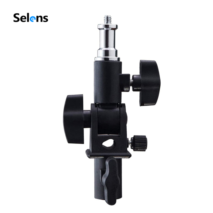 Selens U-Shape Flash Umbrella Bracket Swivel Holder Adapter 180 ...