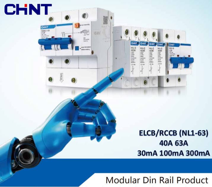 CHINT RCCB ELCB Earth leakage circuit Breaker NL1-63 30ma 100ma 300ma ...