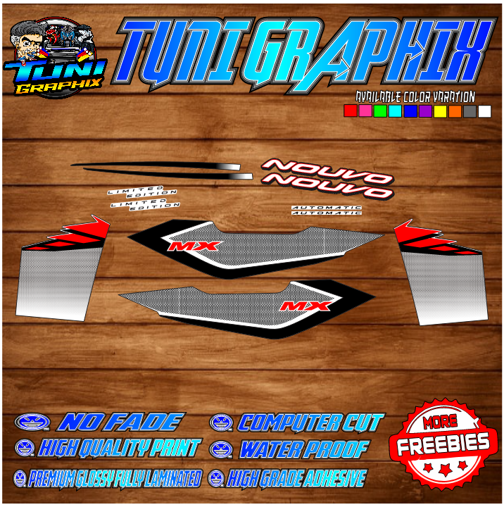 YAMAHA NOUVO MX CUSTOM DECALS with FREEBIES | Lazada PH