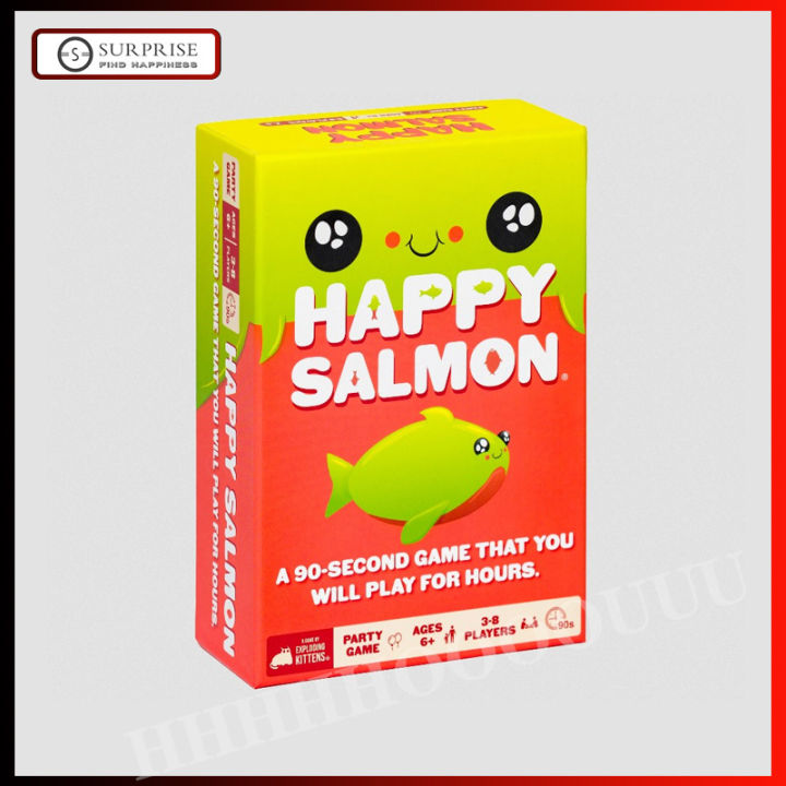 Exploding Kittens Card Game Happy Salmon Family-Friendly Party Game ...