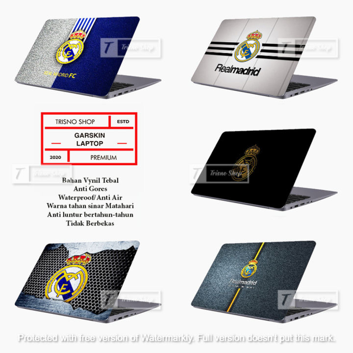 Stiker Laptop | Garskin Laptop | Real Madrid + Laminasi | Lazada Indonesia