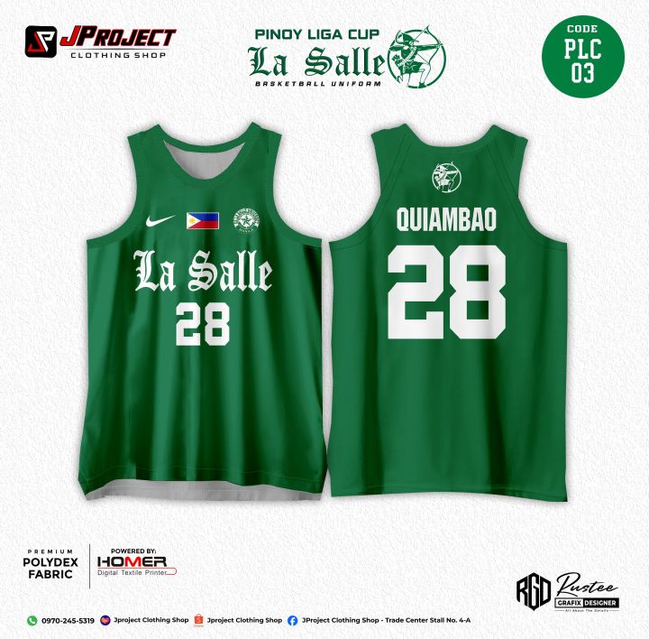 PINOY LIGA CUP LA SALLE BASKETBALL JERSEY PREMIUM | Lazada PH