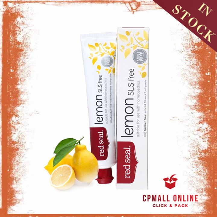 [Expiry Date: 06/2026] Red Seal 柠檬清新口味 Lemon SLS Free Toothpaste 100g ...