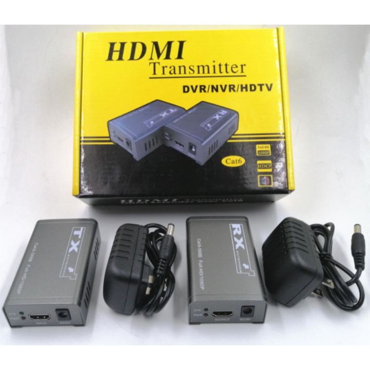 60m HDMI Extender CAT6 Support 1080p 60m Extension as HDMI Splitter ...