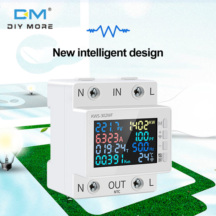 diymore KWS-302WF ac170-300V Đồng hồ đo năng lượng kỹ thuật số đa chức ...