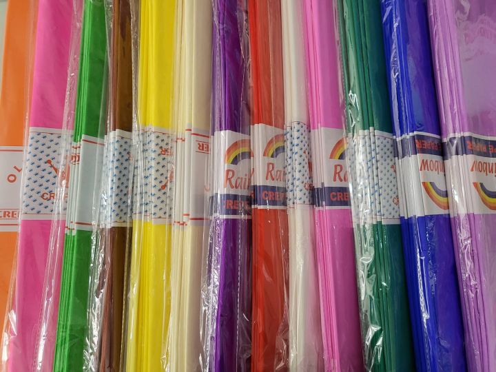 Crepe Paper flower/decor Colored Art paper 1Pc | Lazada PH