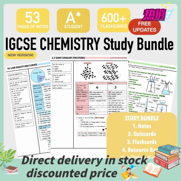 Cambridge IGCSE Chemistry 0620 A* Softcopy Study Bundle (Notes ...