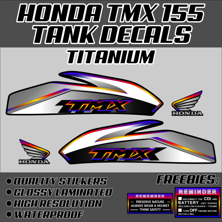 HONDA TMX 155 TANK TITANIUM COLOR DECALS | Lazada PH