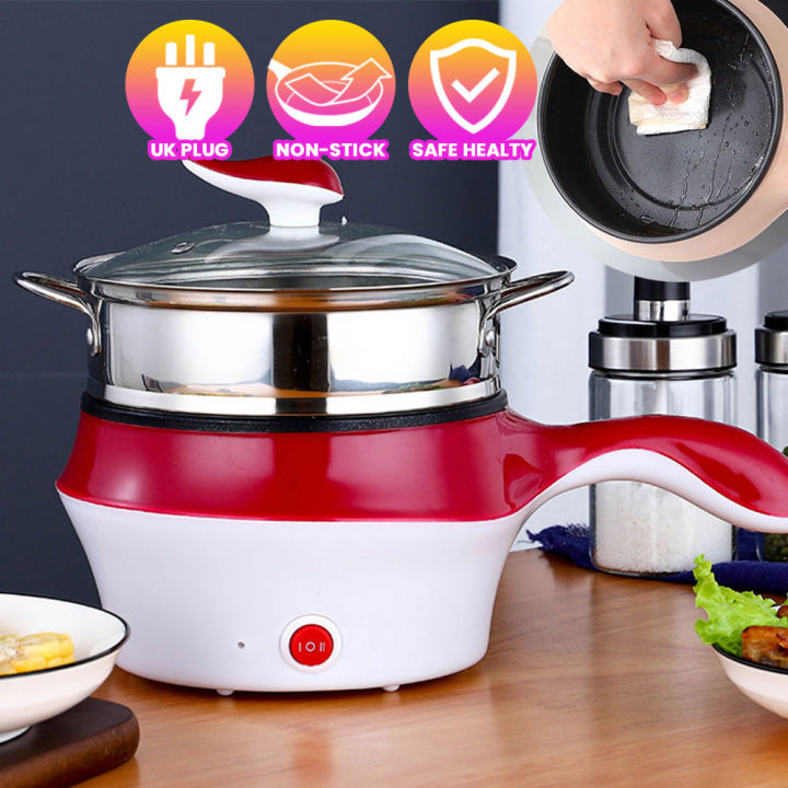 Electric MIni Pot Steamer Cooker Double Layer UK Plug Safety for Steam ...