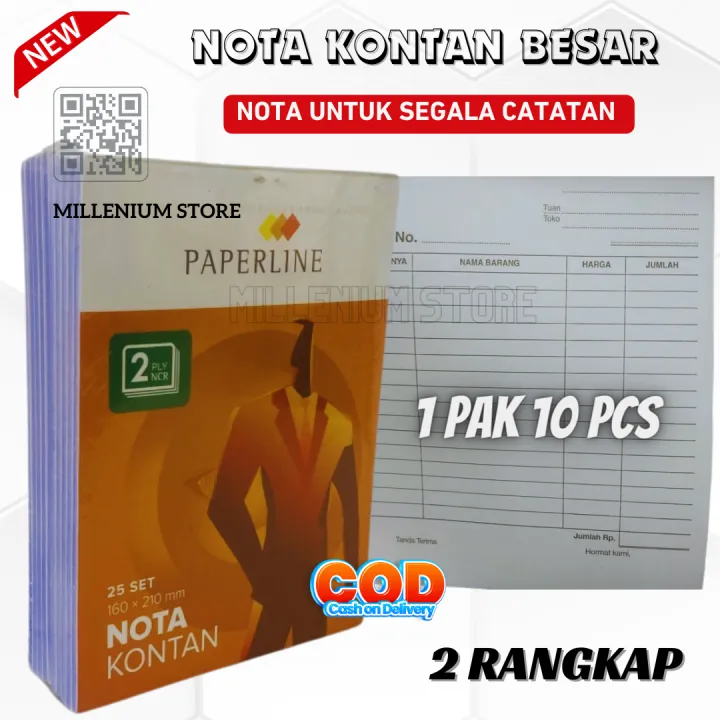 (HARGA SALE NOTA PAPERLINE BESAR ) NOTA PAPERLINE BESAR 2 PLY ( 1 PAK ...