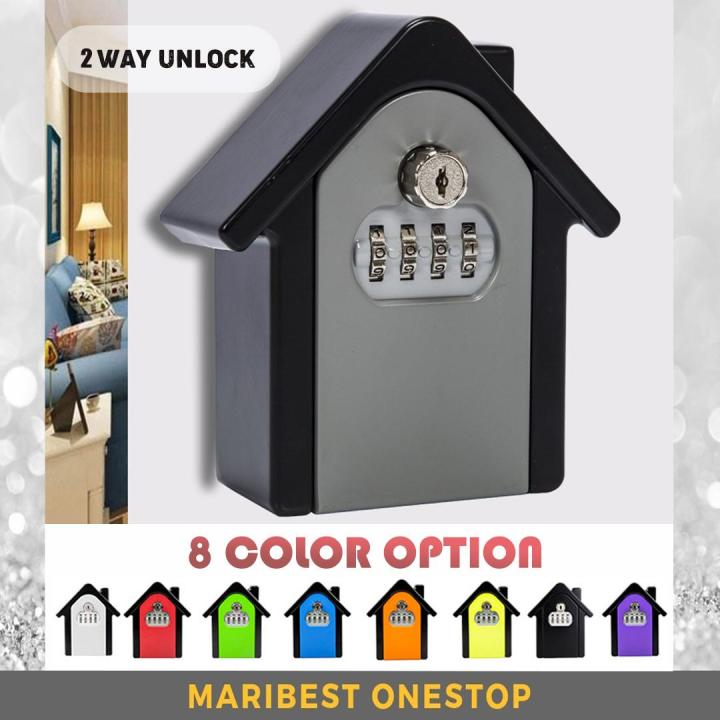 Two Way Unlock Wall Mount 4 Digit Combination Code Key Lock Storage ...