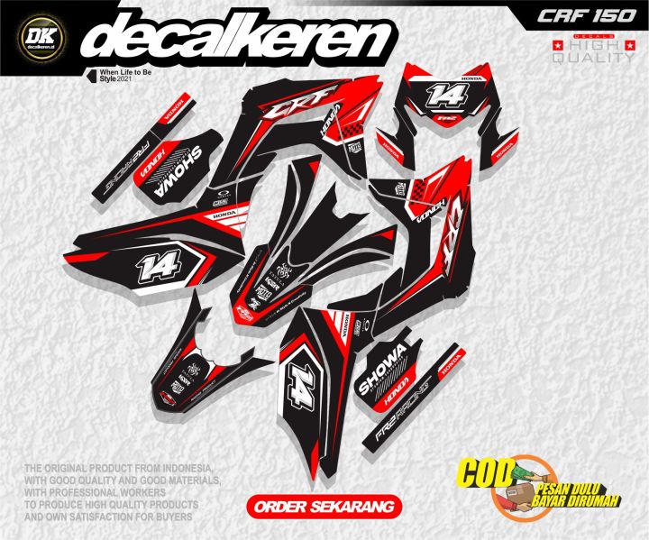 Decal Stiker Crf 150 L Full Body Keren Motif Terbaru Bisa Custom Desain ...