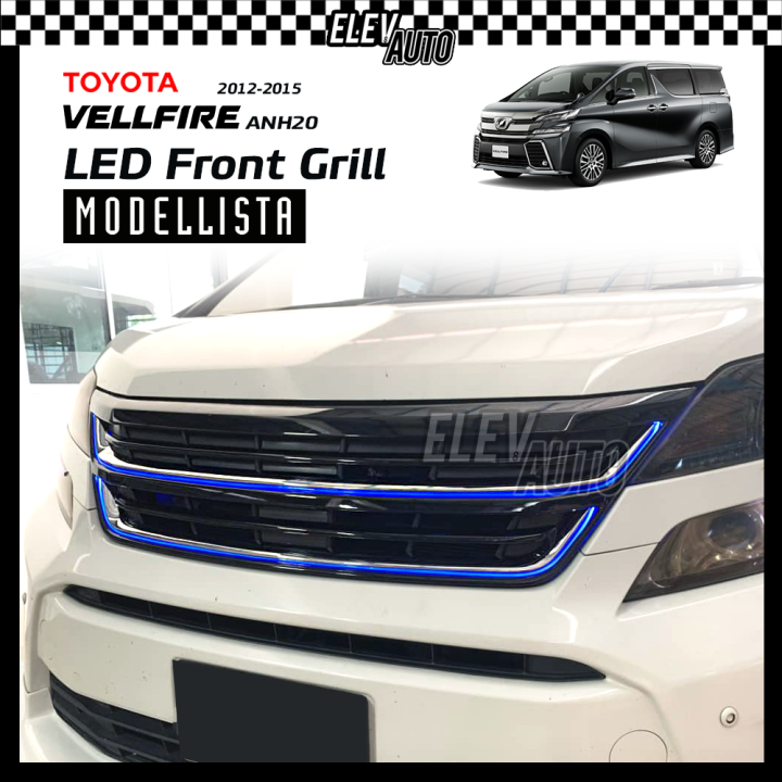 Toyota Vellfire ANH20 2012 2013 2014 MODELLISTA LED Front Grille Chrome ...