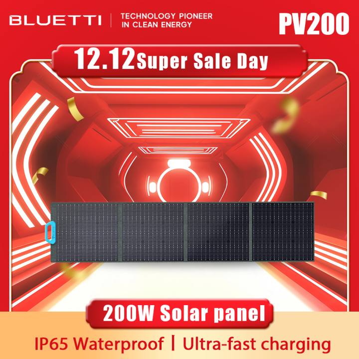 BLUETTI PV200 200W Solar Panel Foldable Off-Grid for Power Station EB3A ...