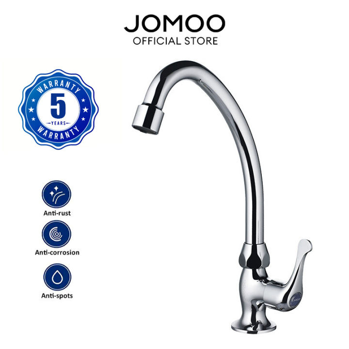 JOMOO Faucets for Sink Kitchen Solid Brass 360° Swivel Kitchen Faucet ...